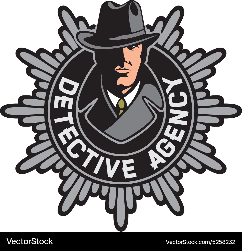 Detective agency symbol Royalty Free Vector Image