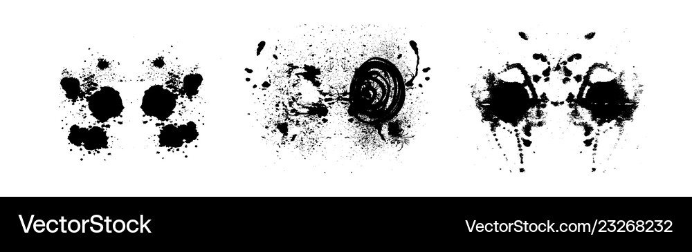 Rorschach inkblot test symmetrical Royalty Free Vector Image