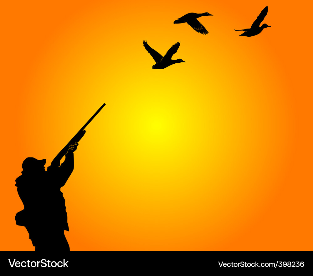 Duck hunter Royalty Free Vector Image - VectorStock