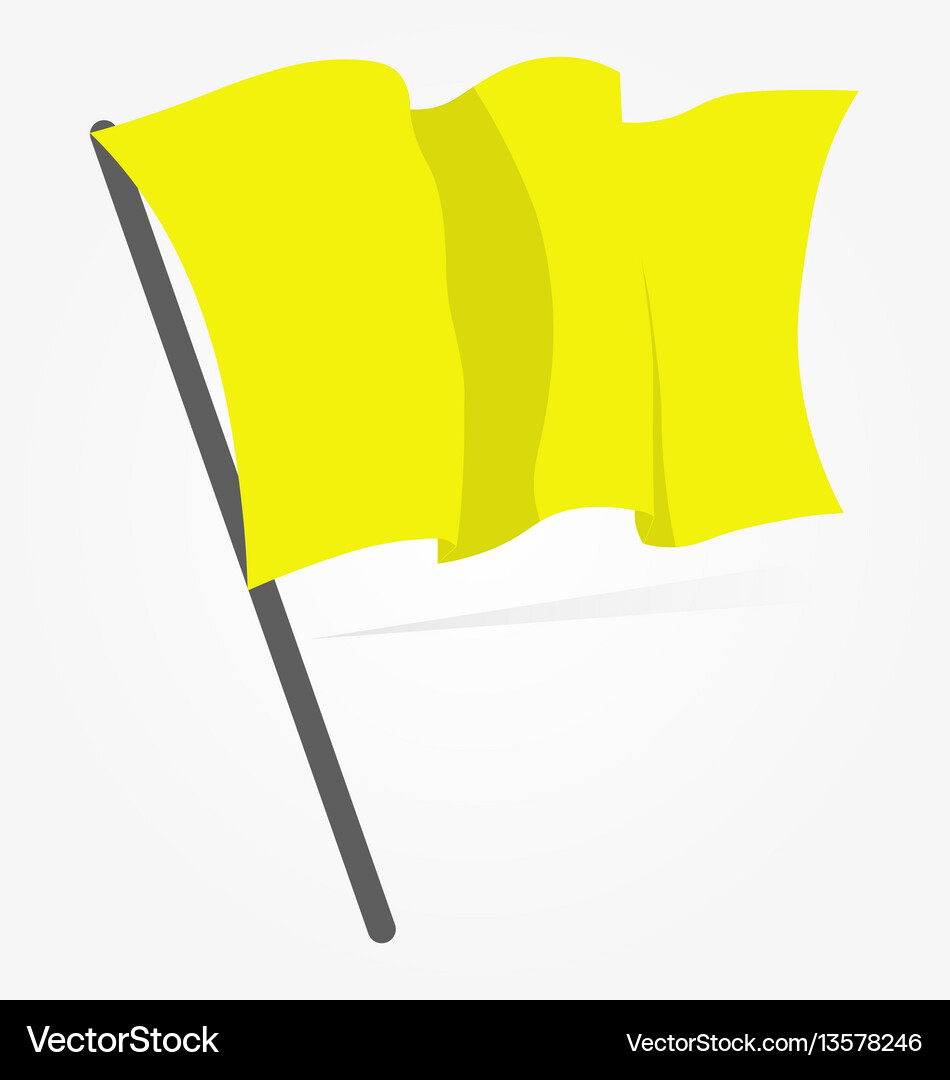 Yellow flag icon isolated on white background Vector Image