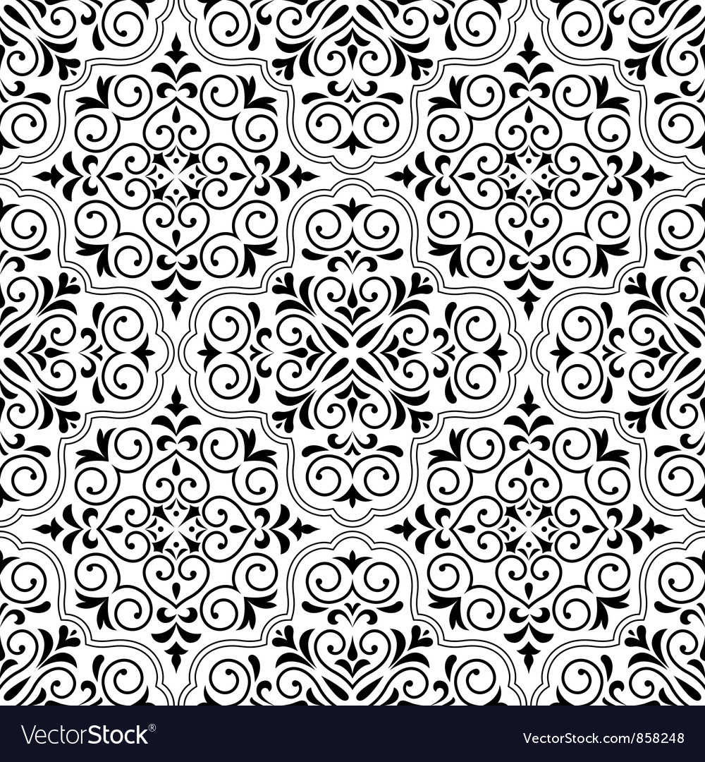 Arabesque Seamless Pattern Vector Free Autocad Drawing Download