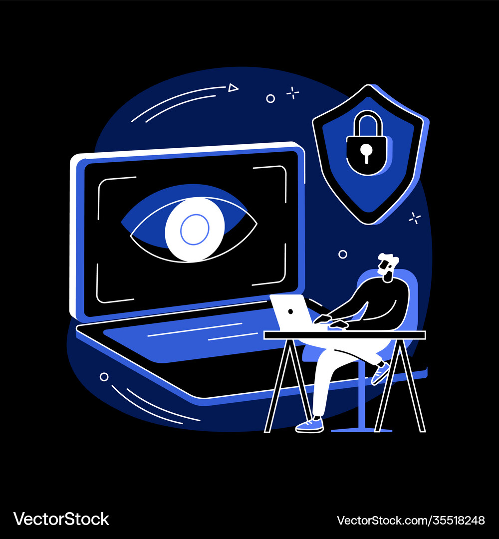 Eye tracking technology abstract concept Vector Image