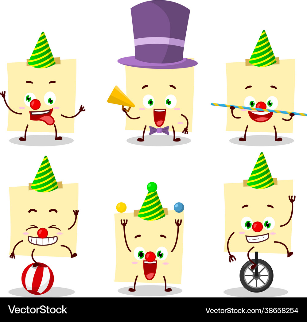 Cartoon character pale yellow sticky notes Vector Image