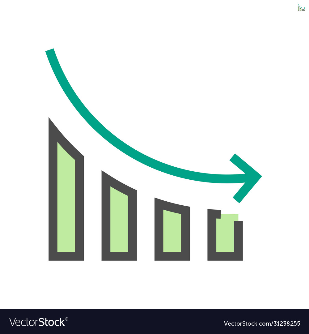 Decrease and arrow icon 48x48 pixel perfect Vector Image