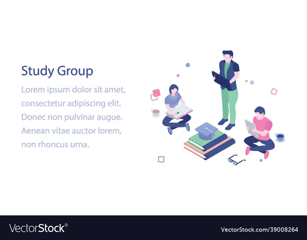Study group Royalty Free Vector Image - VectorStock