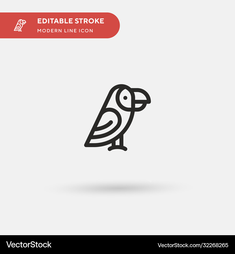 Parrot simple icon symbol Royalty Free Vector Image