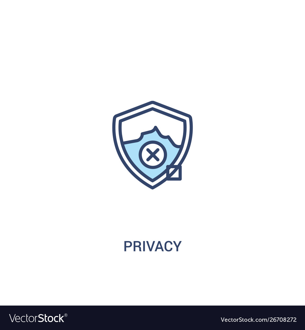 Privacy concept 2 colored icon simple line Vector Image