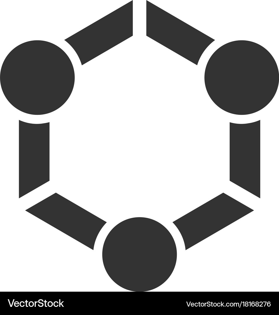 Human union flat icon Royalty Free Vector Image