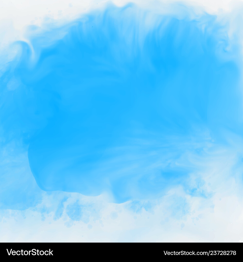 Blue ink effect watercolor texture background Vector Image