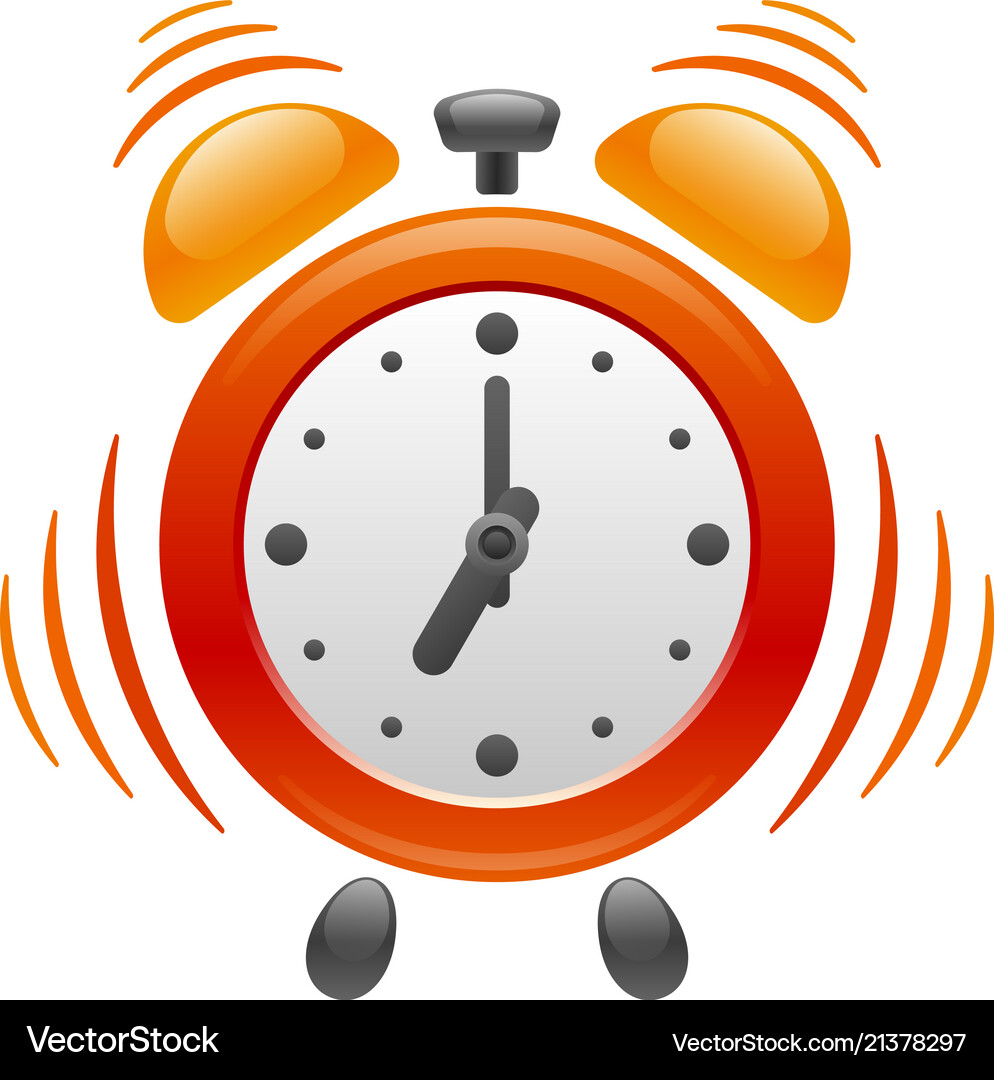 Alarm clock with vibration icon Royalty Free Vector Image