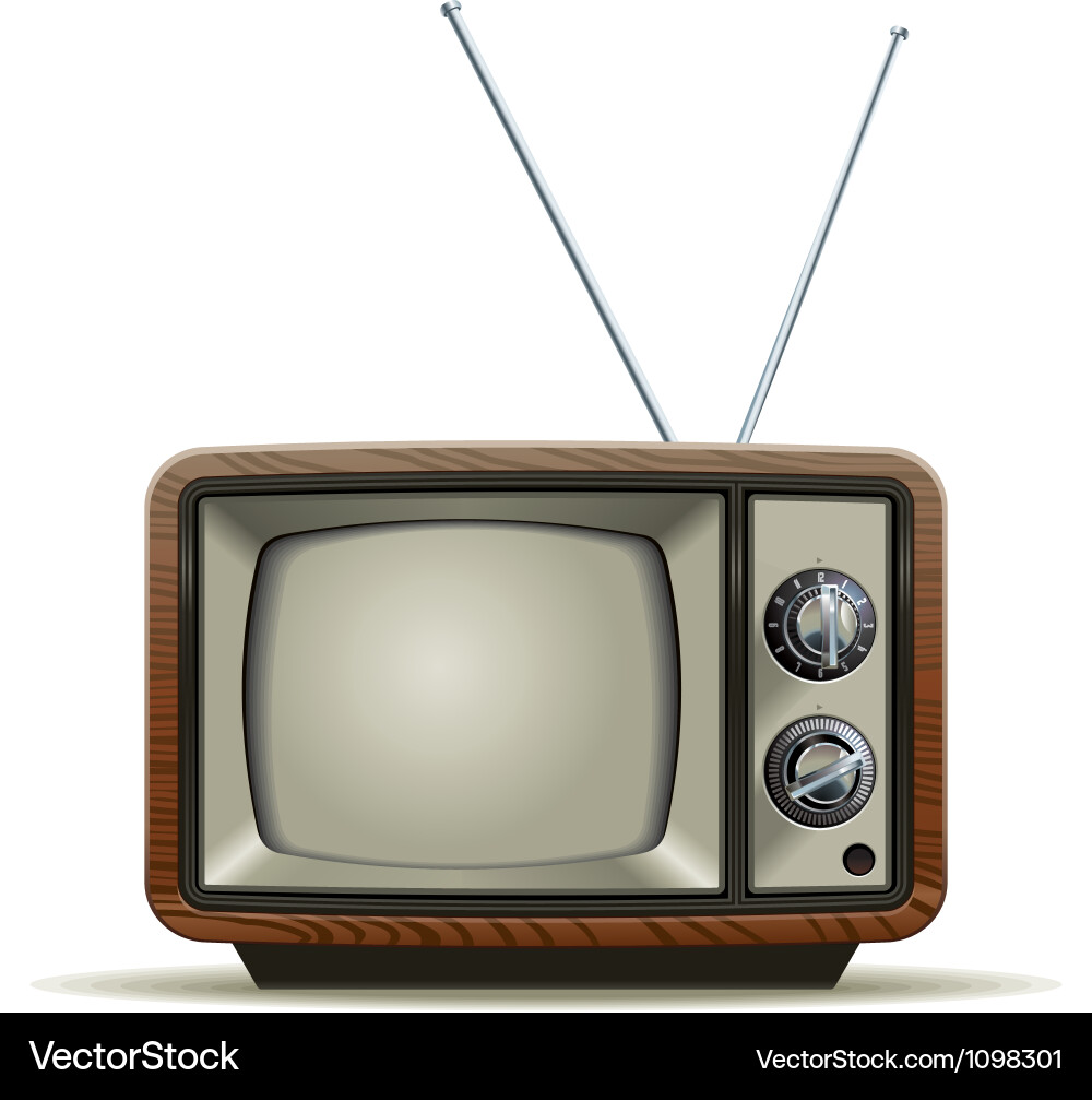 Old TV Royalty Free Vector Image - VectorStock