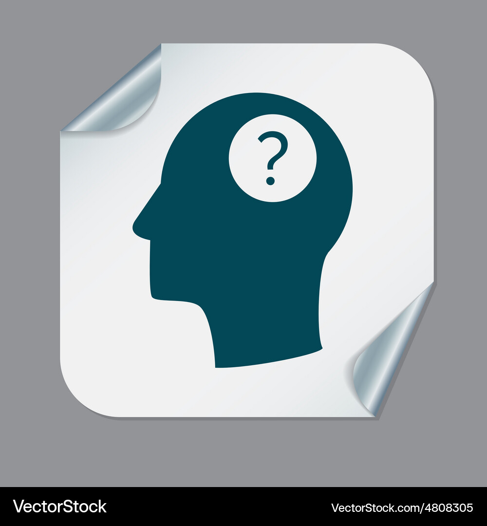 Head with a question mark Avatar wonders Icon help