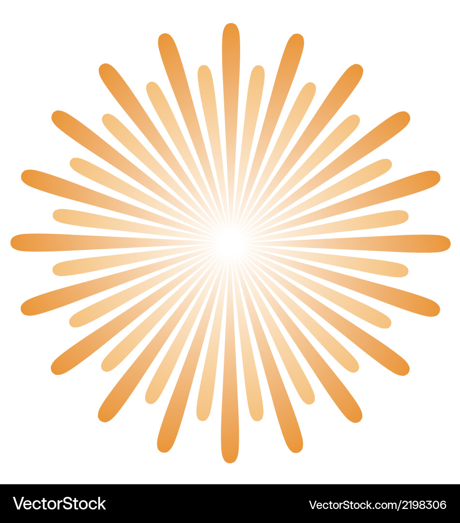 Radiating sun burst Royalty Free Vector Image - VectorStock