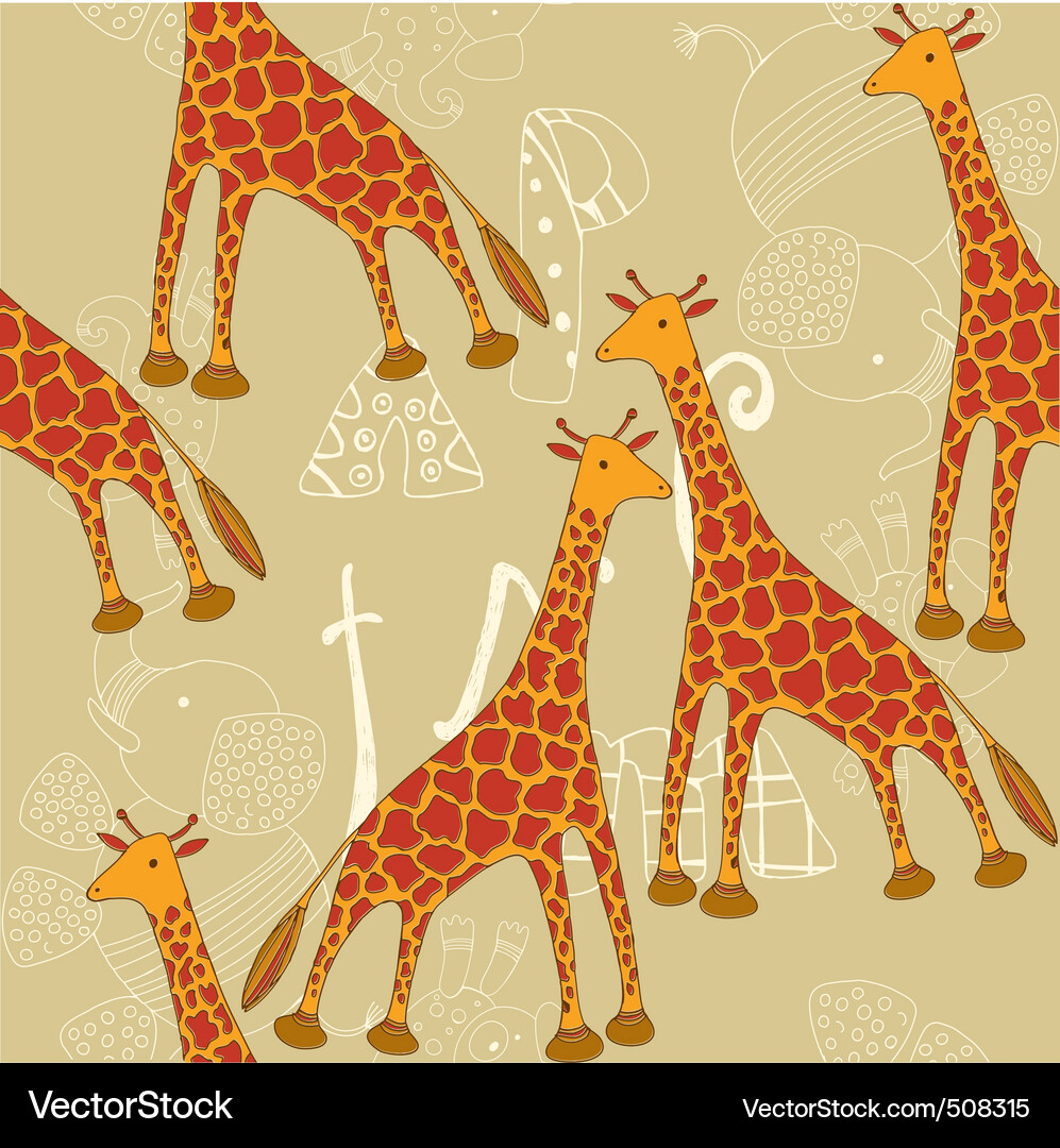 Giraffe pattern Royalty Free Vector Image - VectorStock