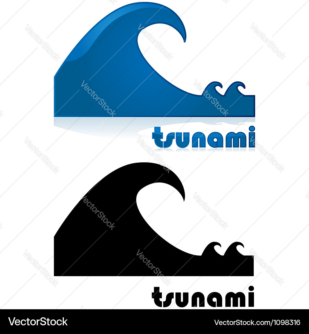 Tsunami Royalty Free Vector Image - VectorStock