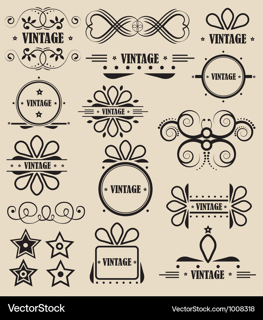 Decorative Icons Royalty Free Vector Image - VectorStock