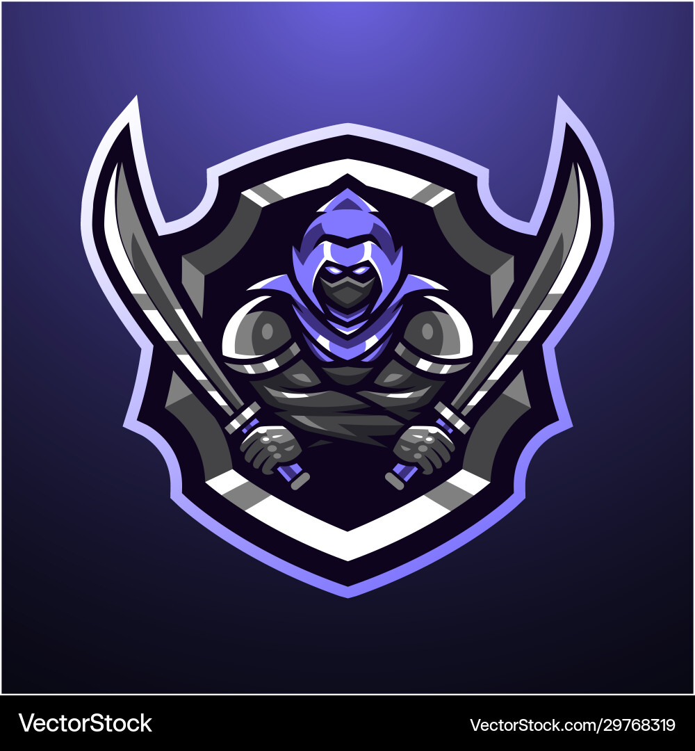 Assassin head mascot logo Royalty Free Vector Image