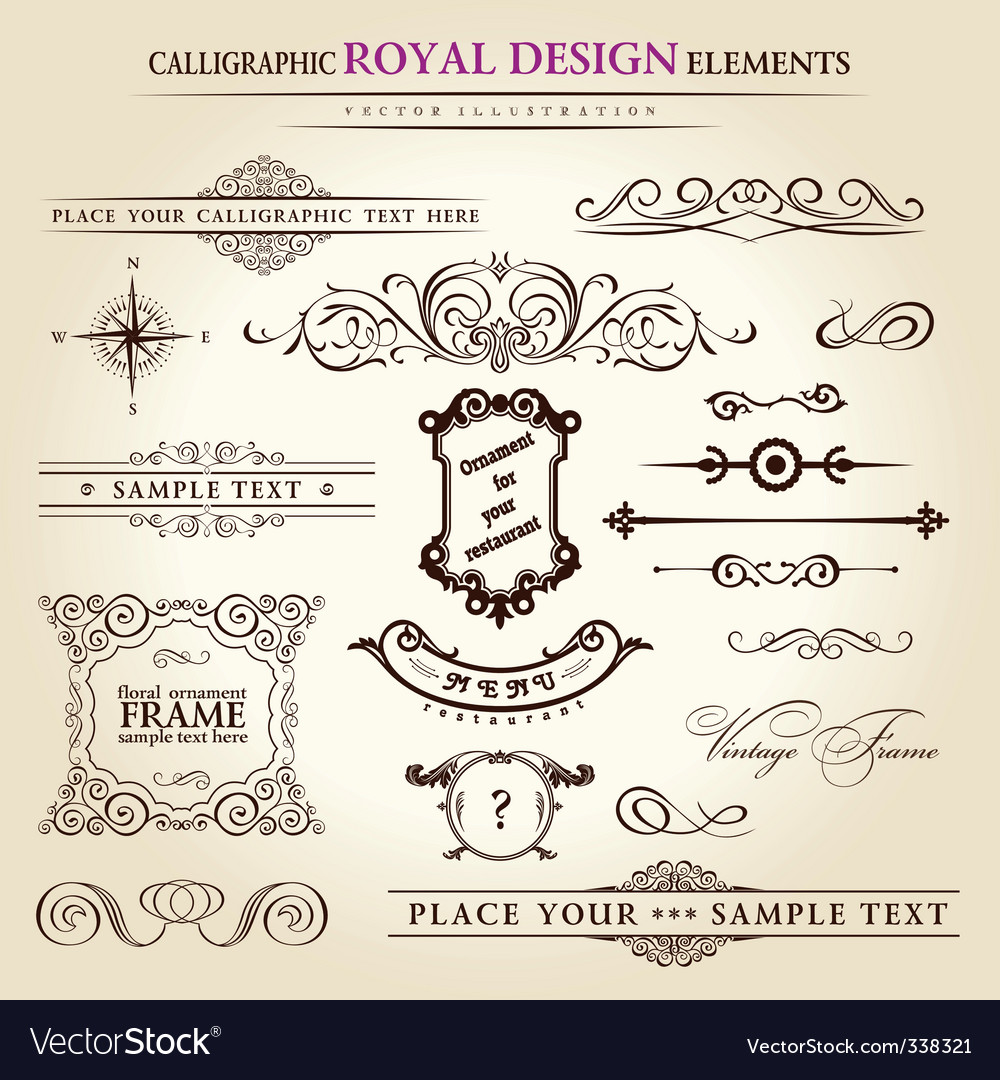 Vintage calligraphy Royalty Free Vector Image - VectorStock