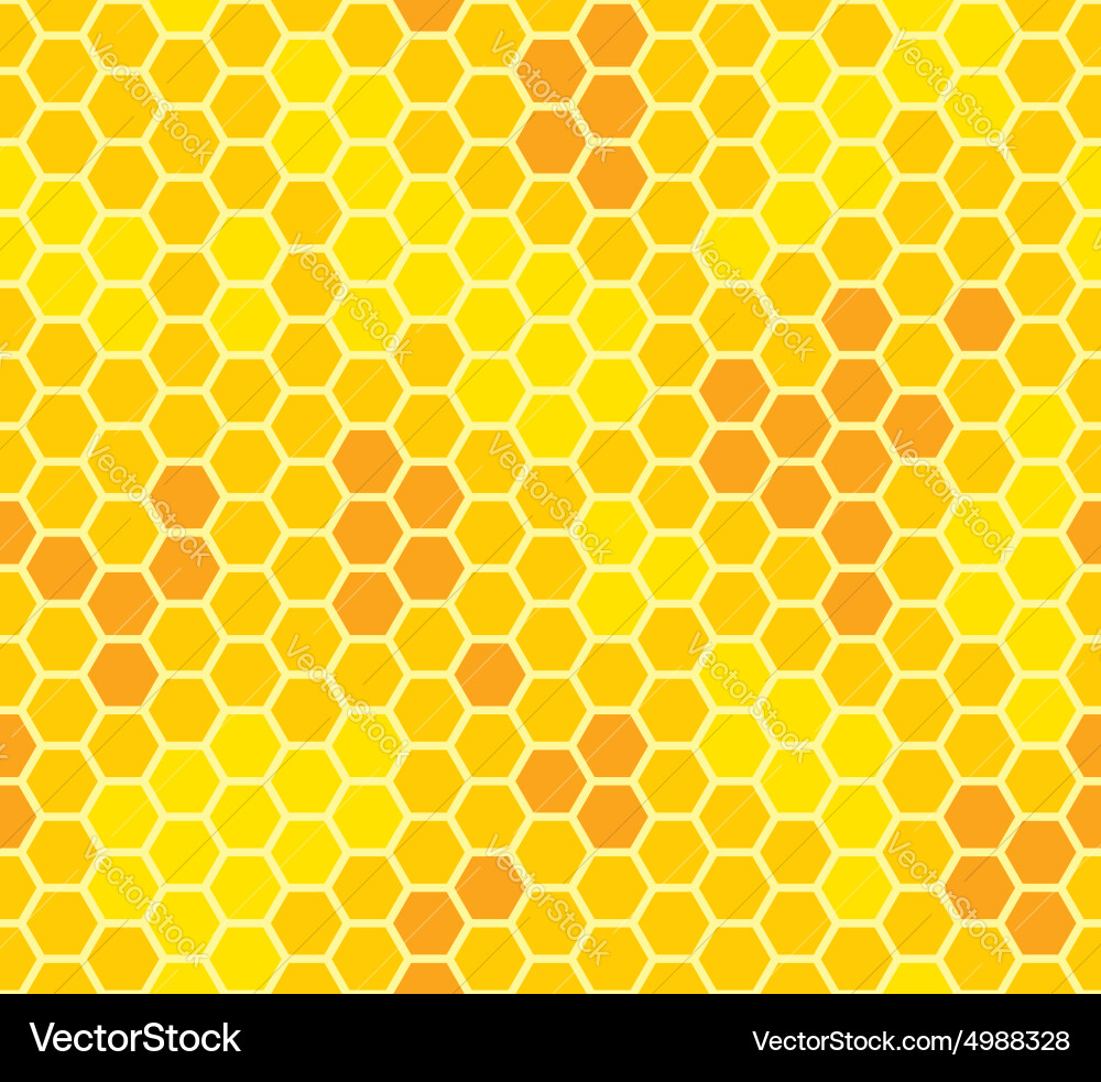 Honeycomb with honey seamless pattern Royalty Free Vector Image ...