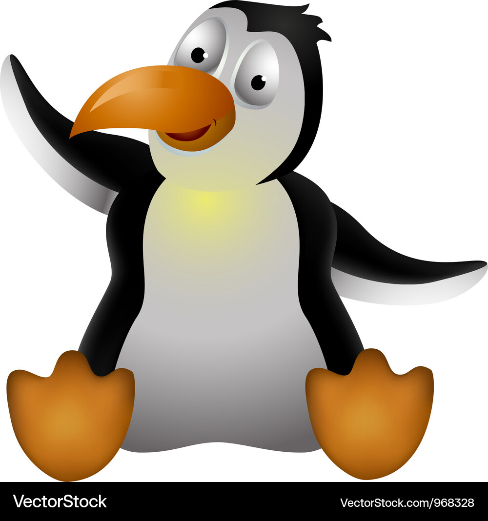 Cute penguin cartoon Royalty Free Vector Image