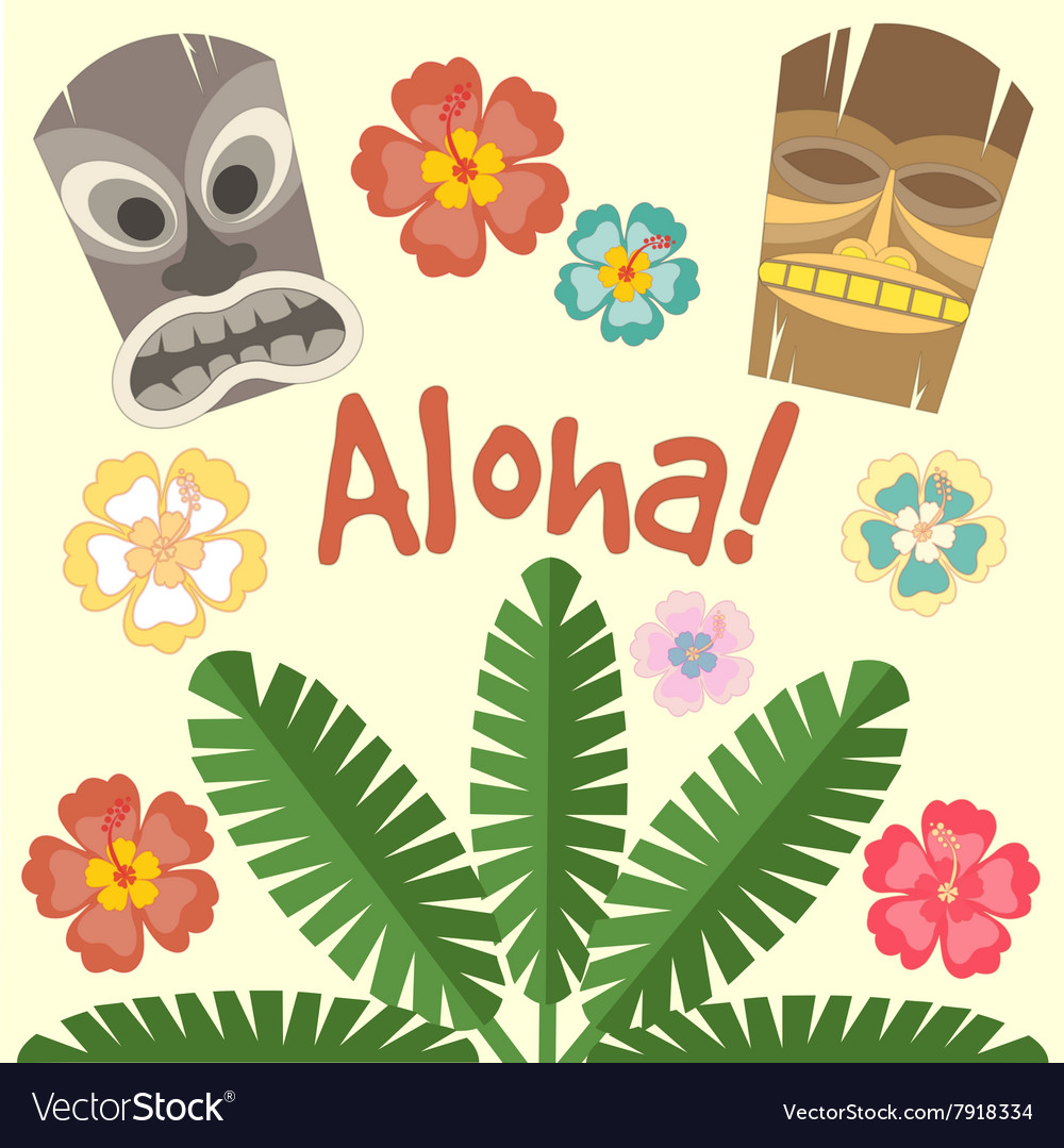 Aloha flower Royalty Free Vector Image - VectorStock