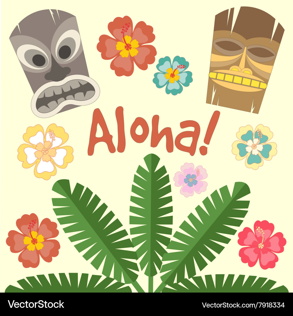 Aloha flower Royalty Free Vector Image - VectorStock