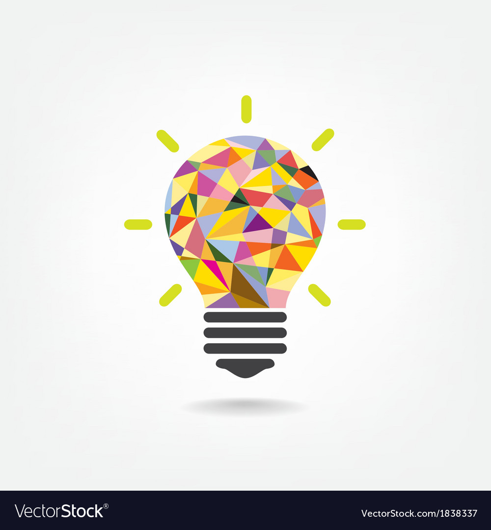 Creative light bulb Idea concept Royalty Free Vector Image