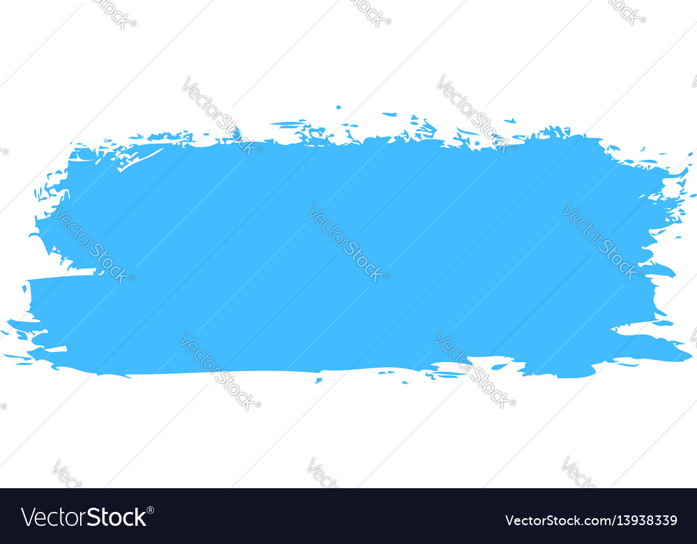 Blue paint brush stroke Royalty Free Vector Image