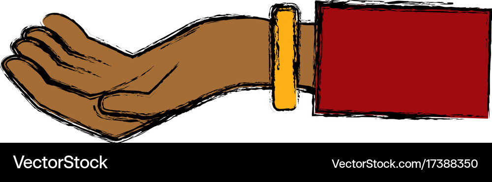 Hand holding something Royalty Free Vector Image