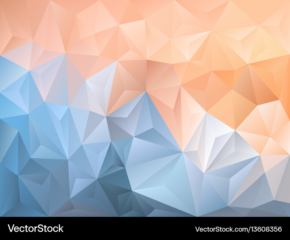 Abstract polygon background blue pink Royalty Free Vector