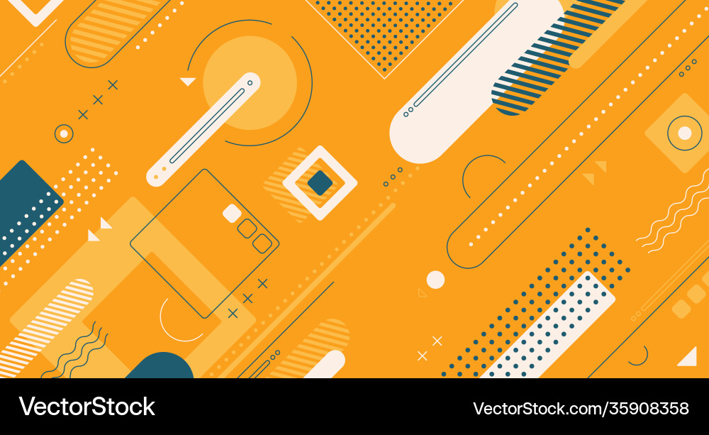 Abstract 90s geometric modern design element Vector Image