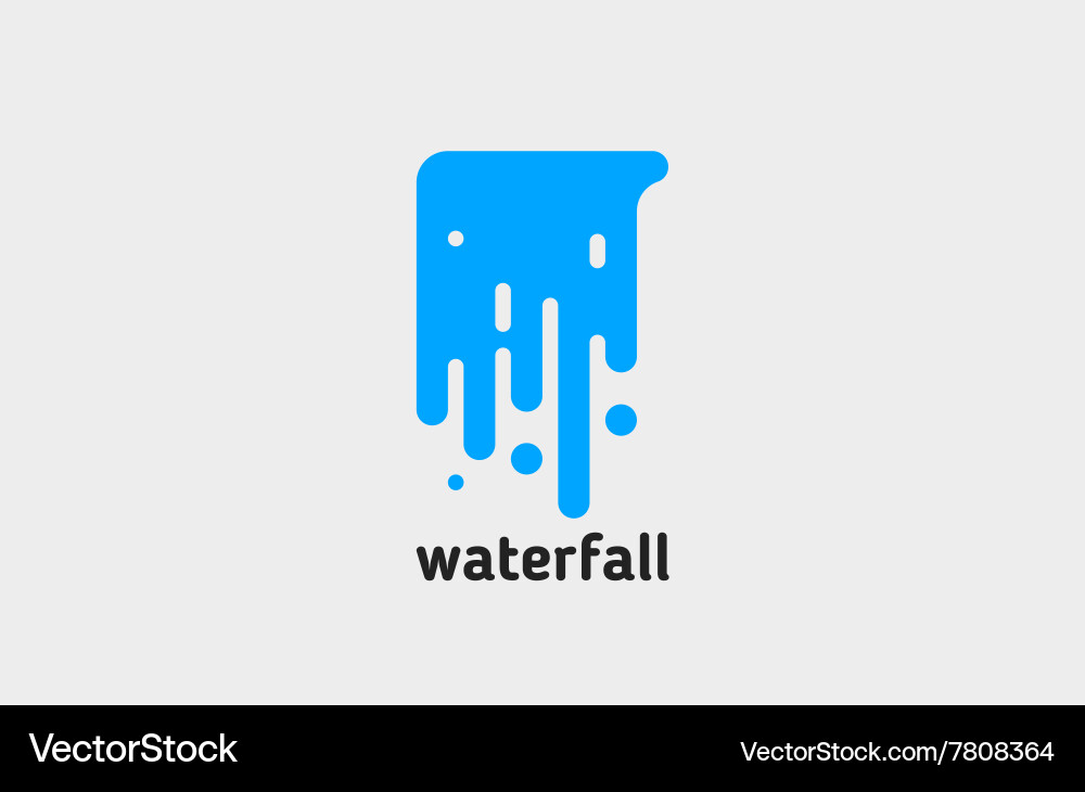 Waterfall logo water logo creative logo design Vector Image