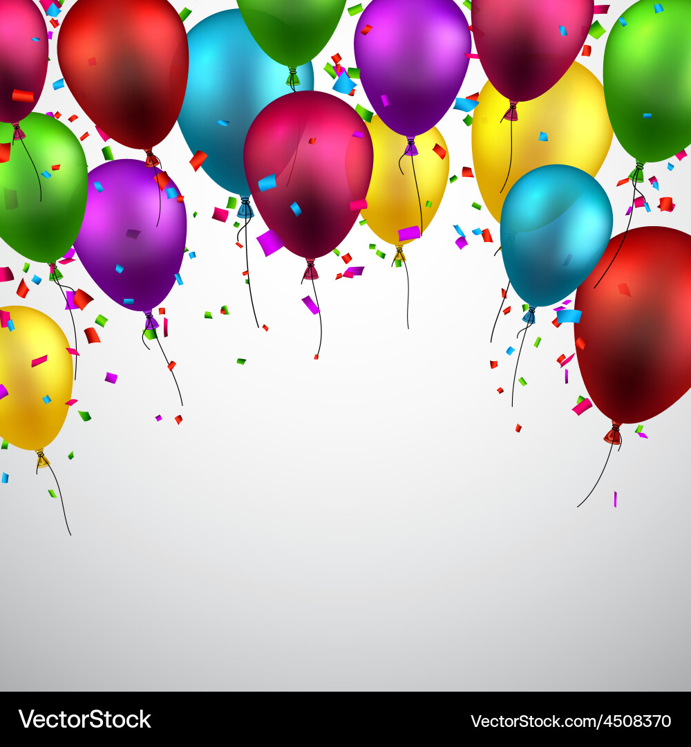 Celebrate background with balloons Royalty Free Vector Image