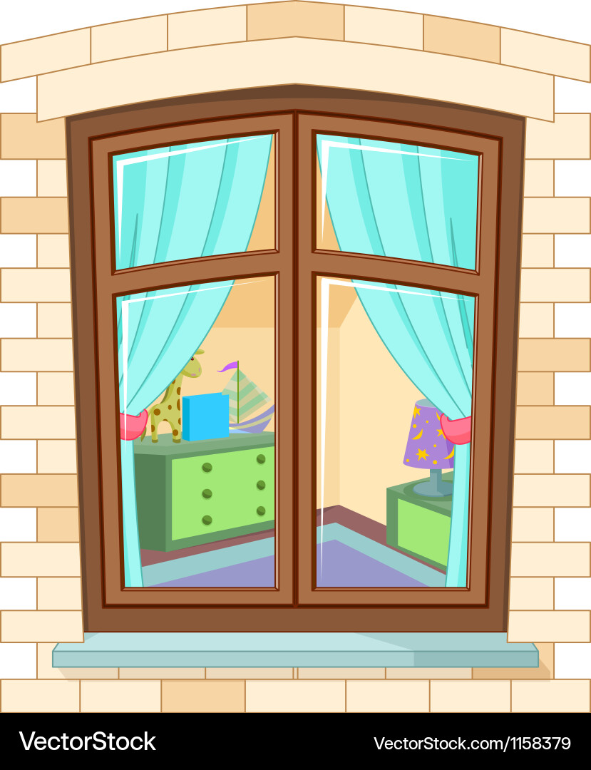 Cartoon window Royalty Free Vector Image - VectorStock