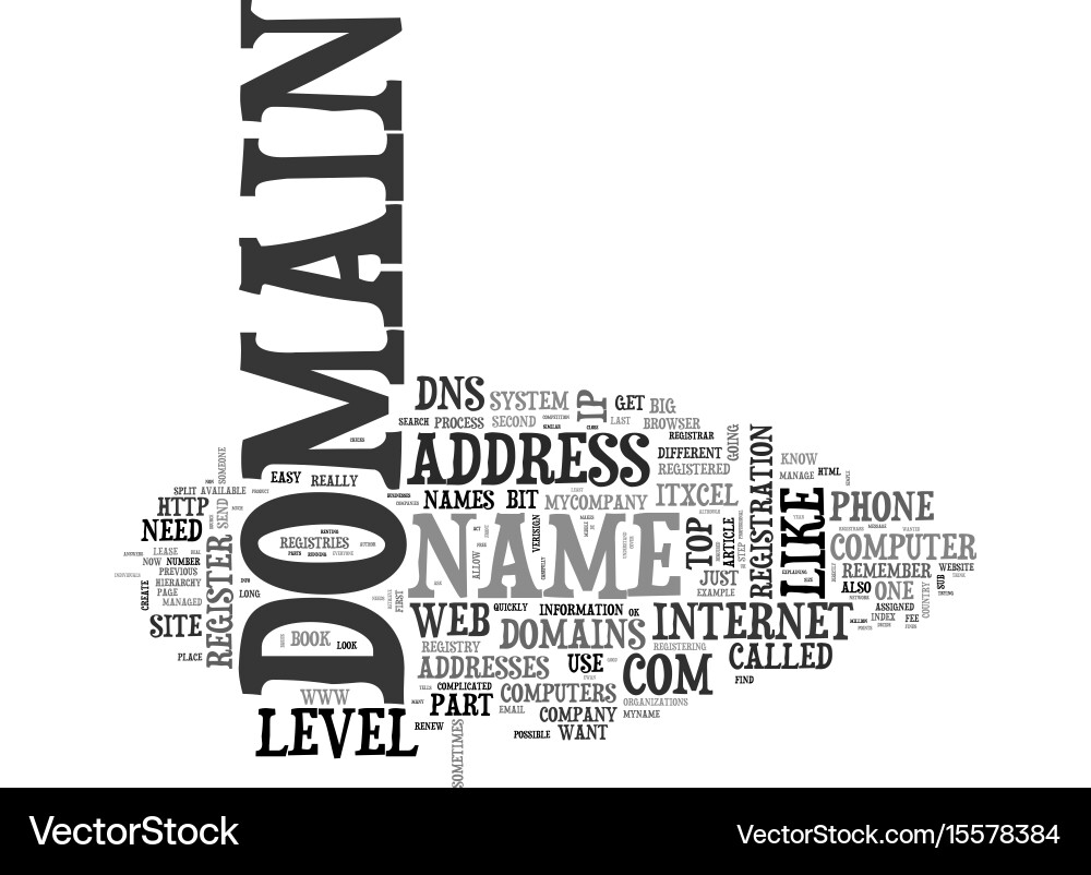 What is a domain name and why would i want one Vector Image