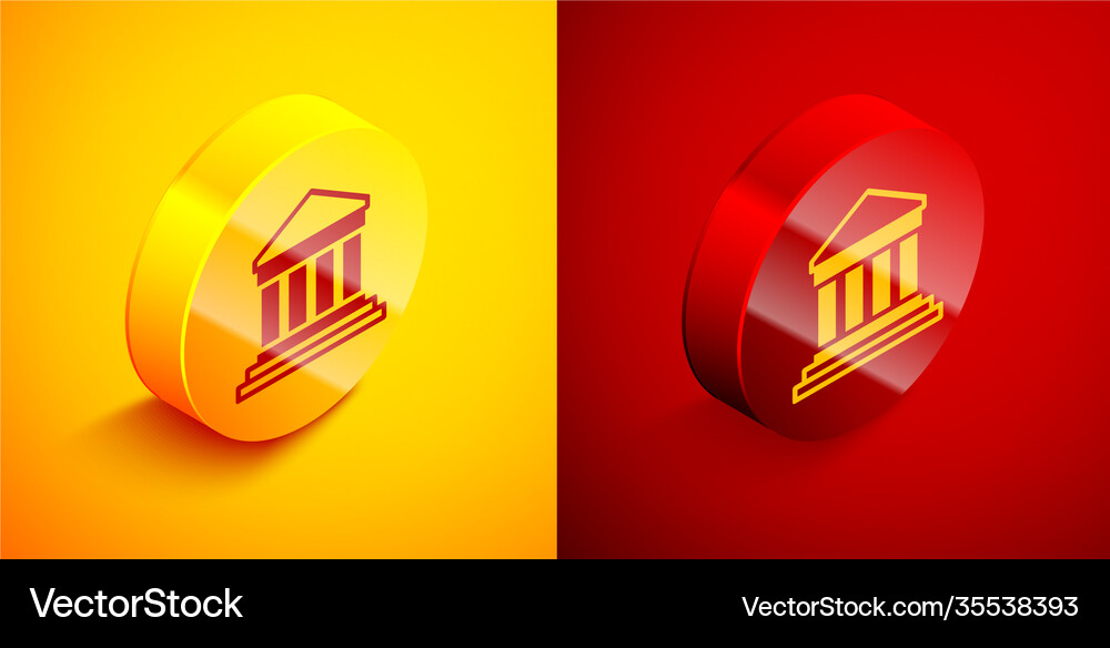 Isometric parthenon from athens acropolis greece Vector Image