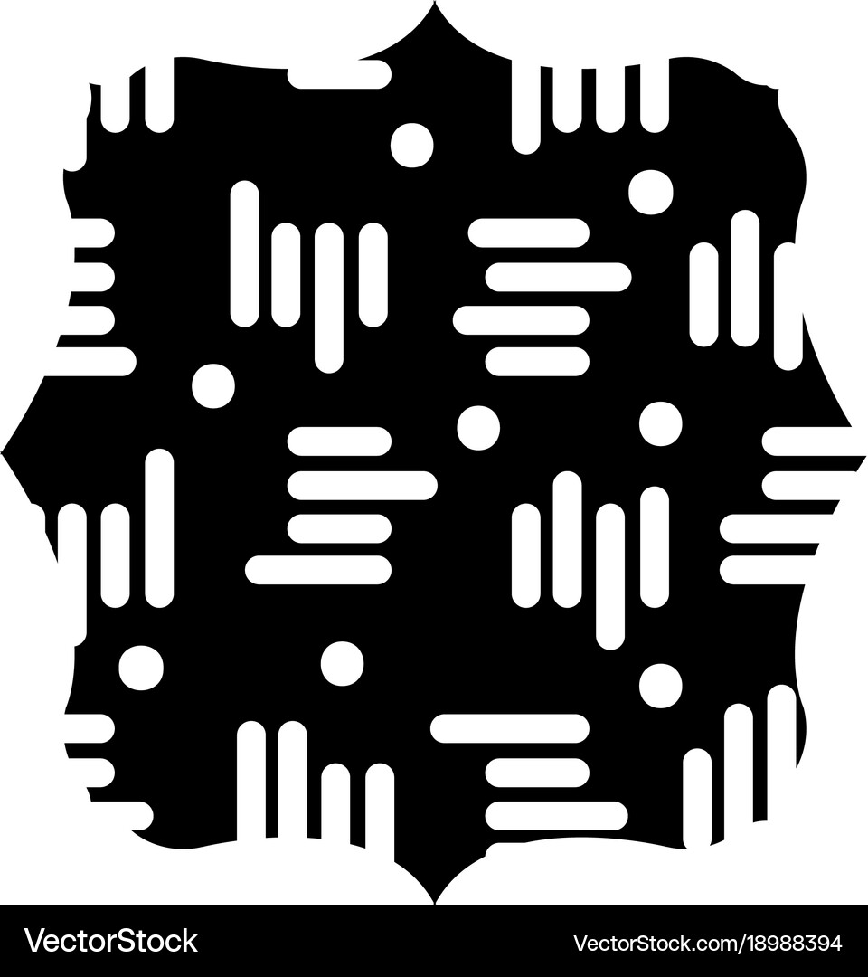 Contour square with abstract geometric style Vector Image