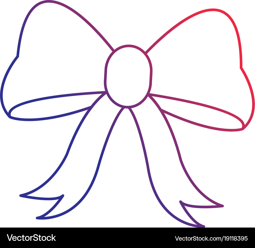 Isolated bow design Royalty Free Vector Image - VectorStock