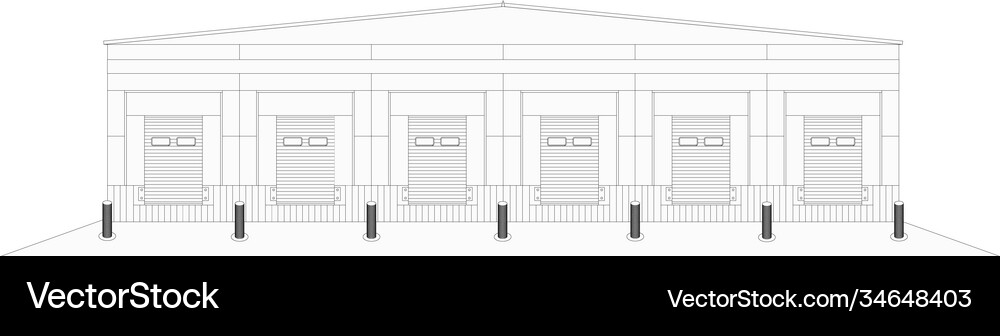 Large distribution warehouse Royalty Free Vector Image