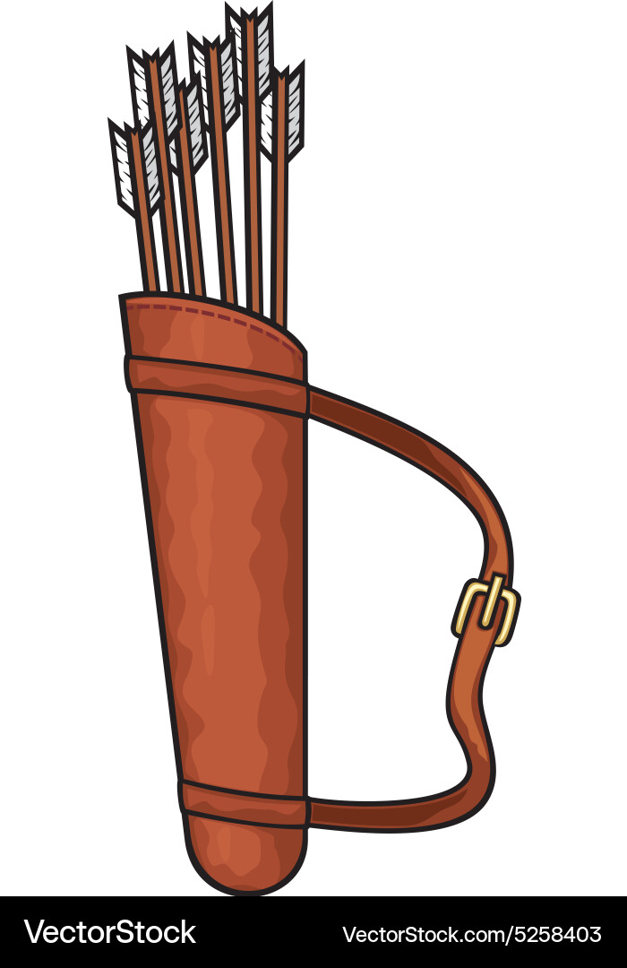 Quiver and arrows Royalty Free Vector Image - VectorStock