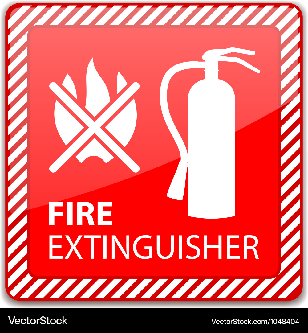 Fire Extinguisher Sign Royalty Free Vector Image