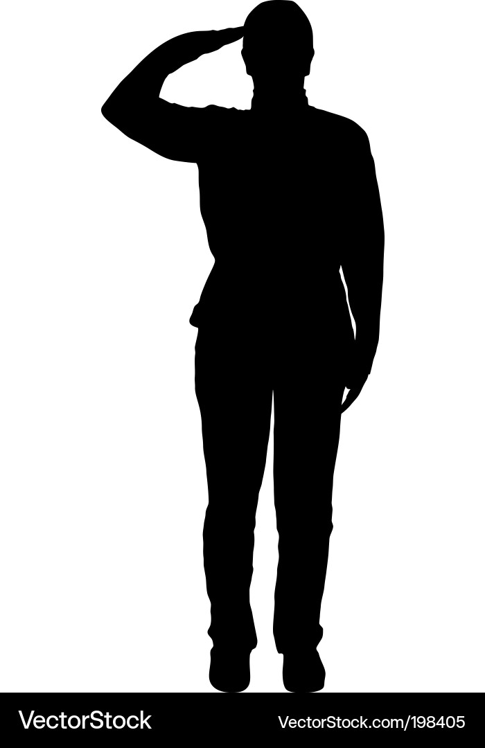 Military salute Royalty Free Vector Image - VectorStock