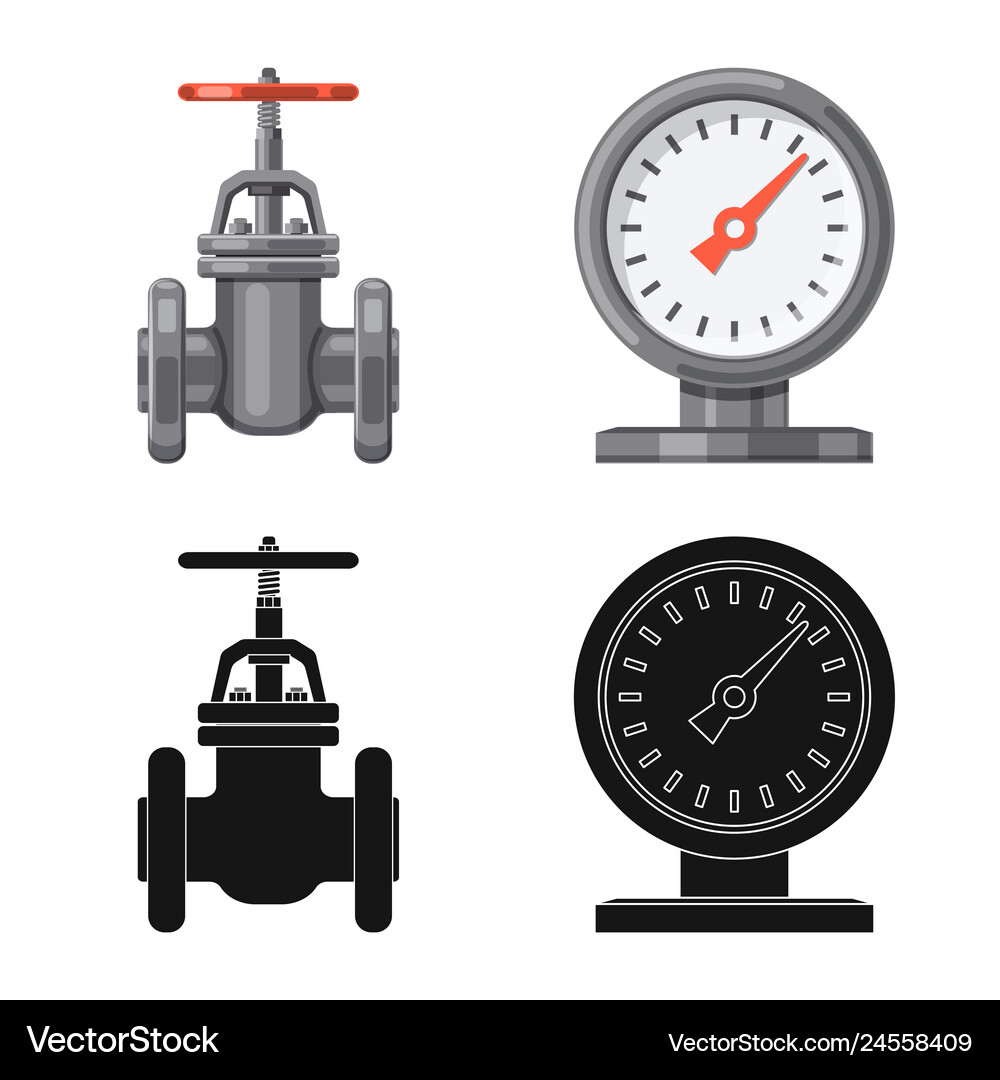 Pipe and tube symbol set Royalty Free Vector Image