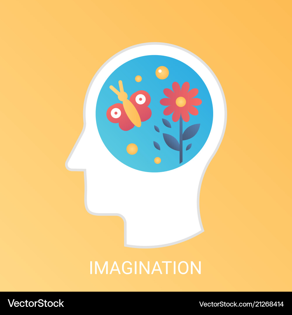 Imagination concept modern gradient flat Vector Image
