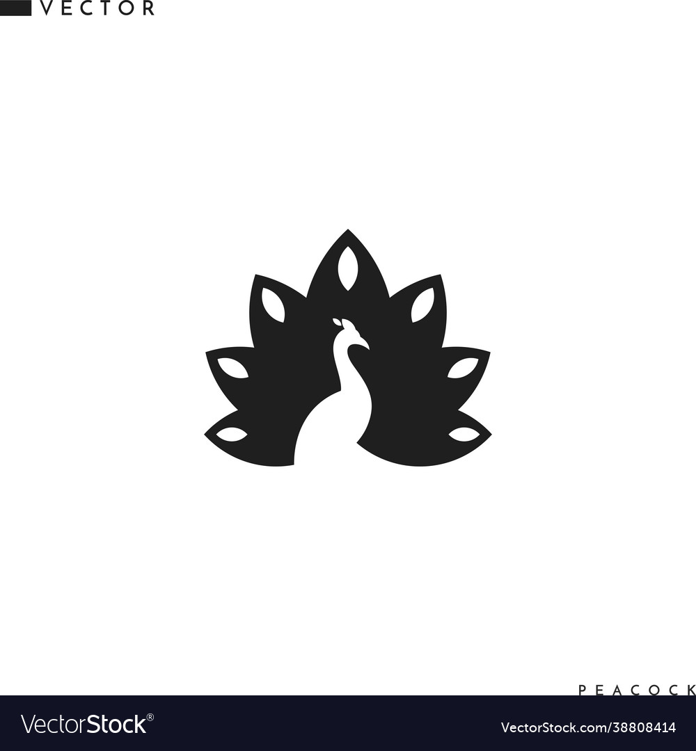 Peacock Silhouette Royalty Free Vector Image Vectorstock