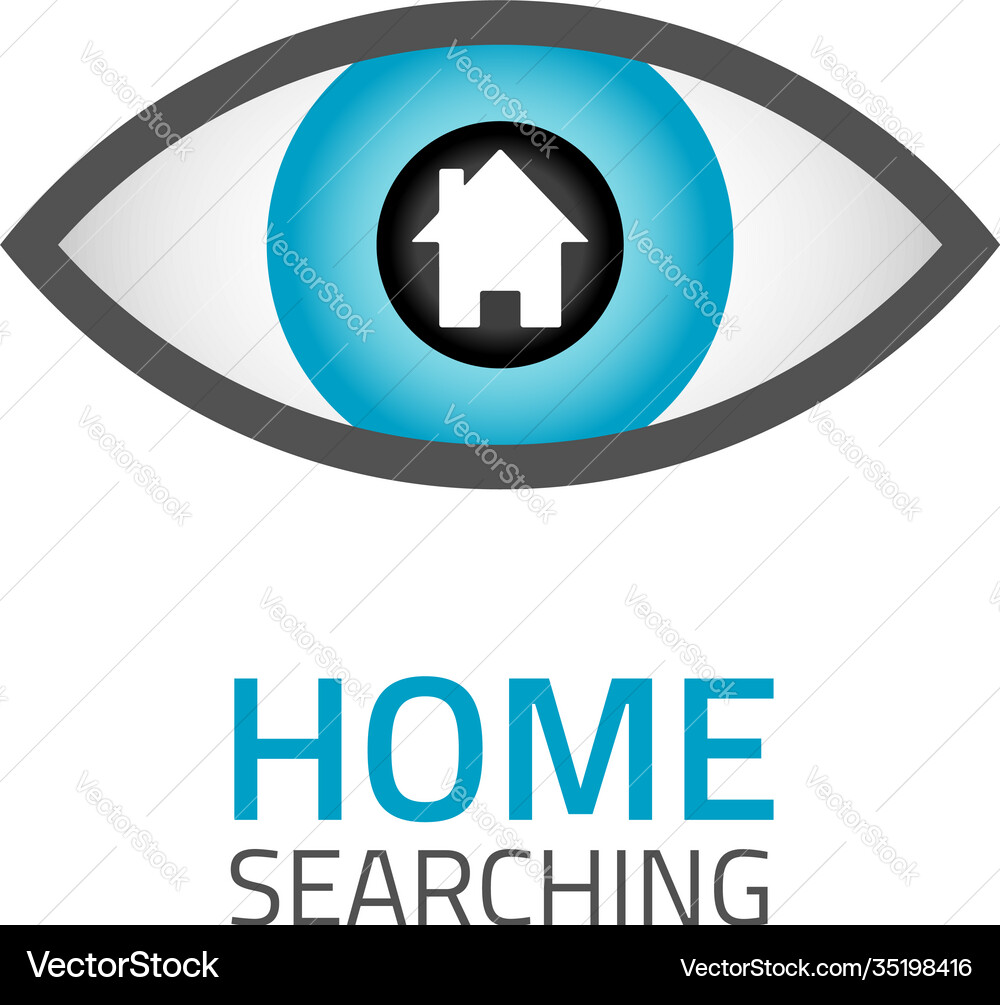 Home finder icon design Royalty Free Vector Image