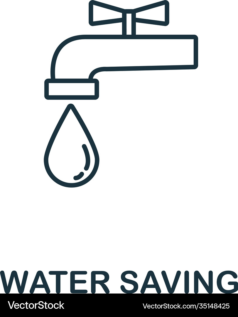Water saving icon from clean energy collection Vector Image