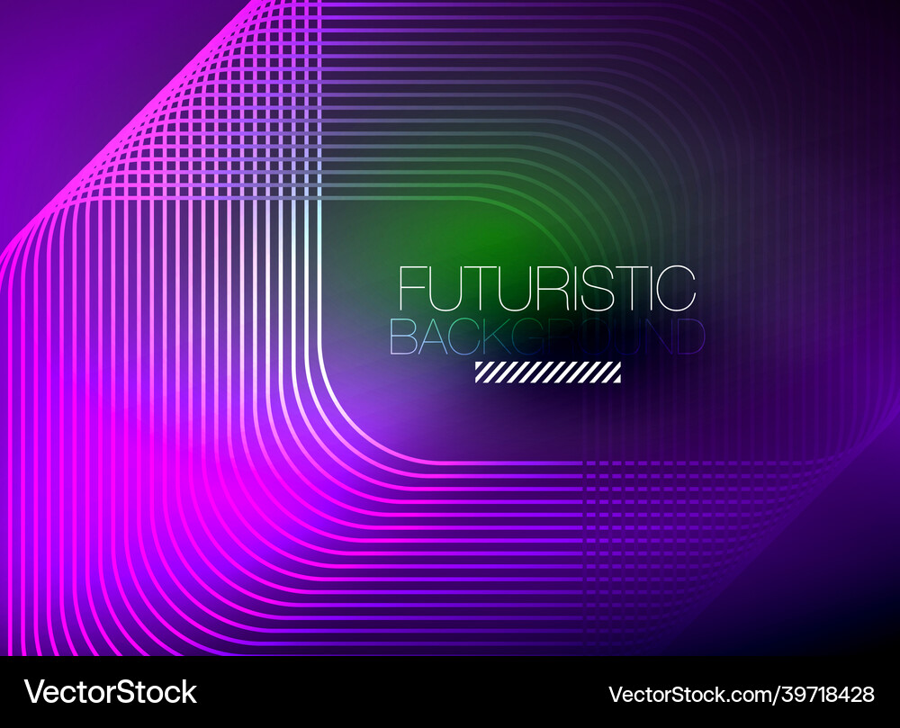 Neon color square shape lines abstract background Vector Image