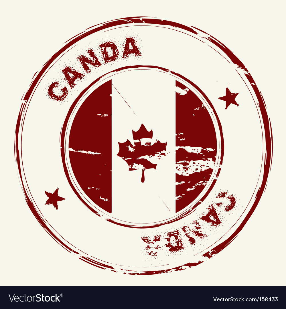 Canada ink stamp Royalty Free Vector Image - VectorStock