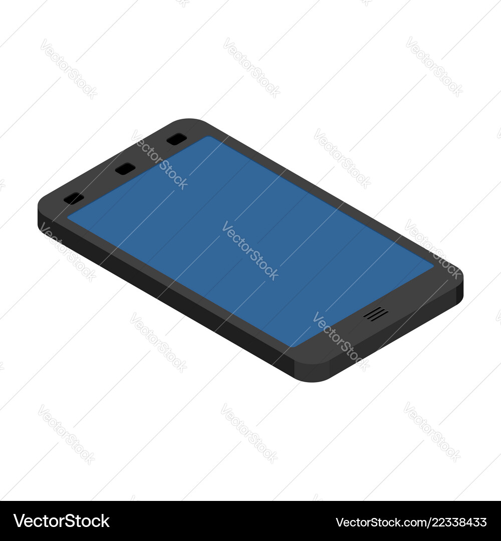 Smartphone isometric style gadget phone Royalty Free Vector